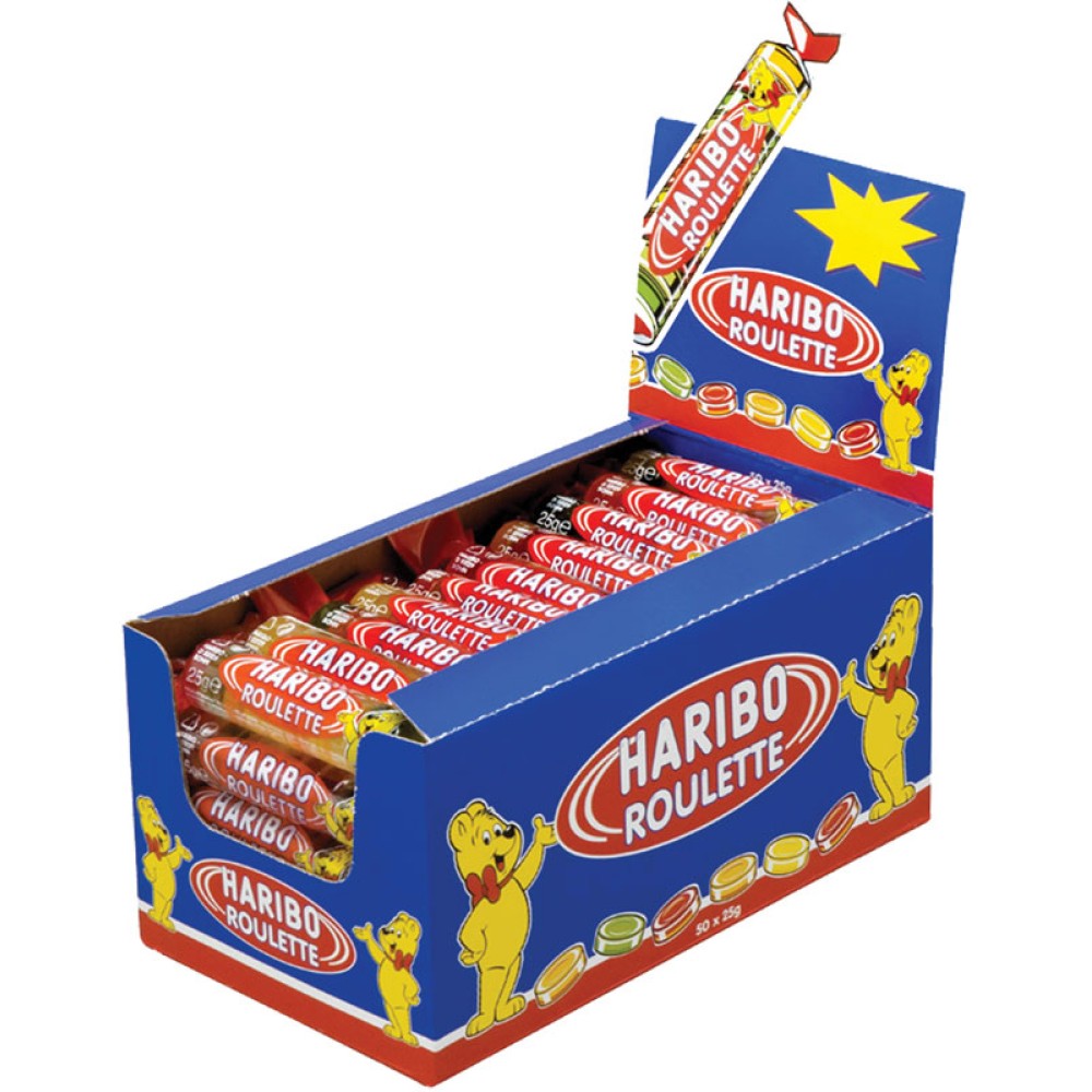 Haribo Roulettes in Display