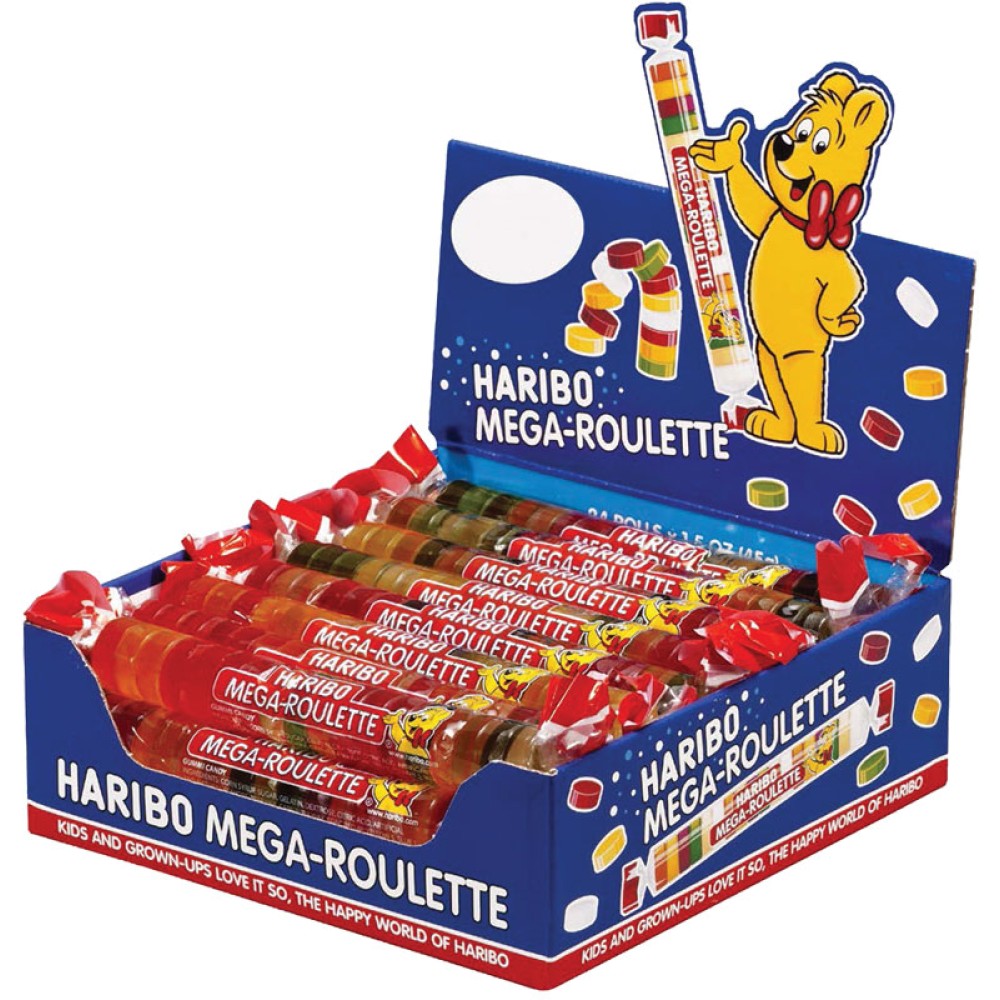 Haribo Mega Roulettes in Display